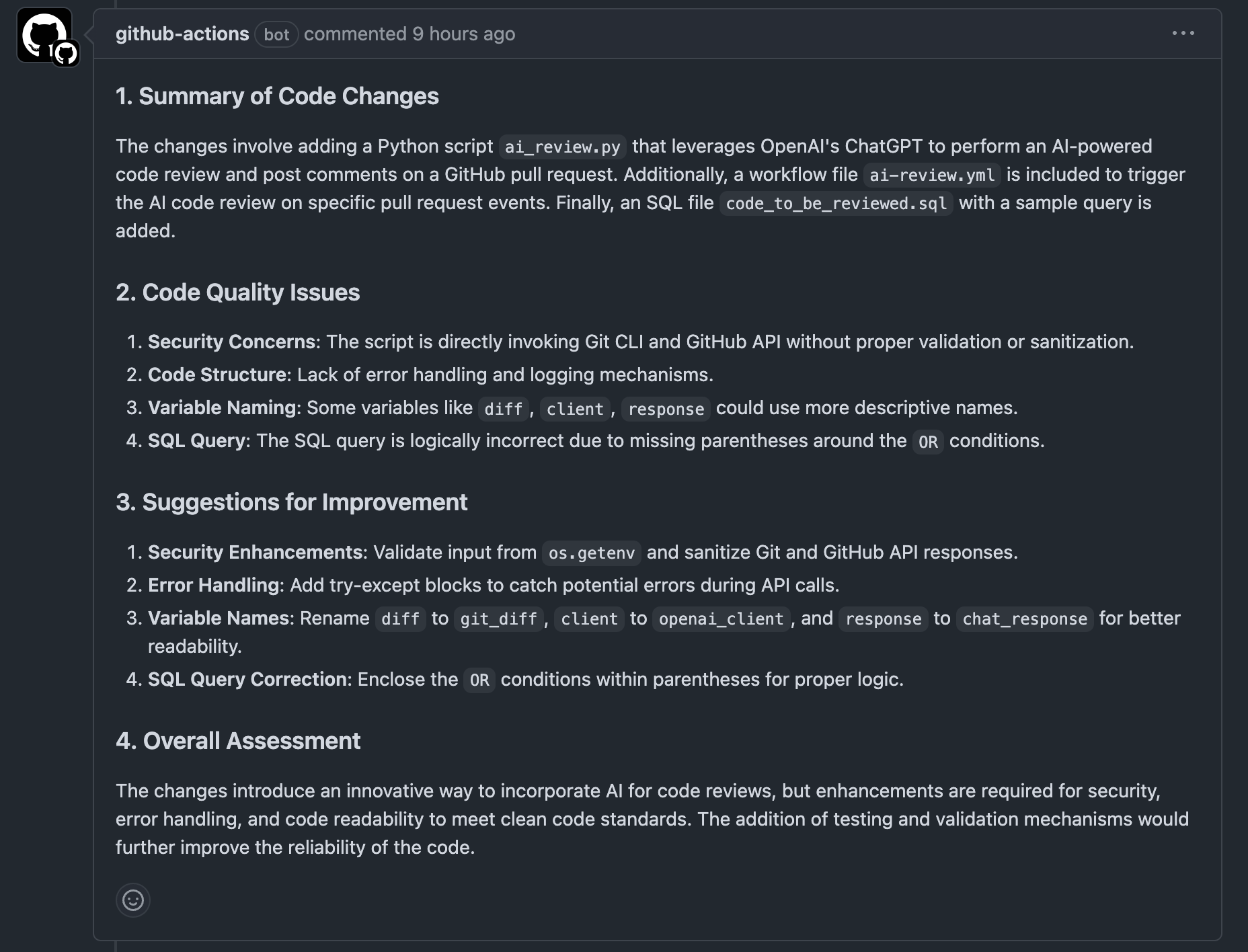 Automating Code Reviews Using OpenAI and GitHub | TO THE NEW Blog